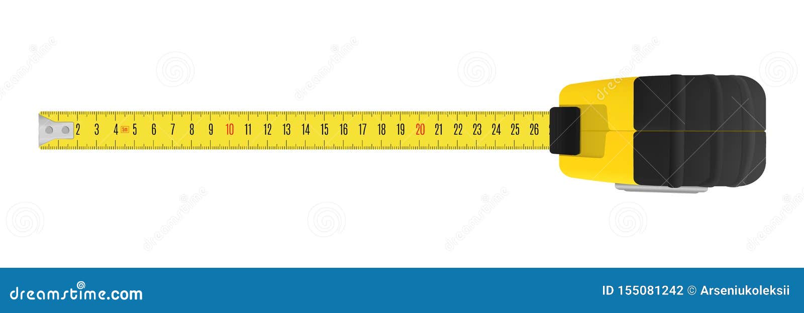 Yellow Measuring Tape with a Metric Units Scale Stock Vector ...