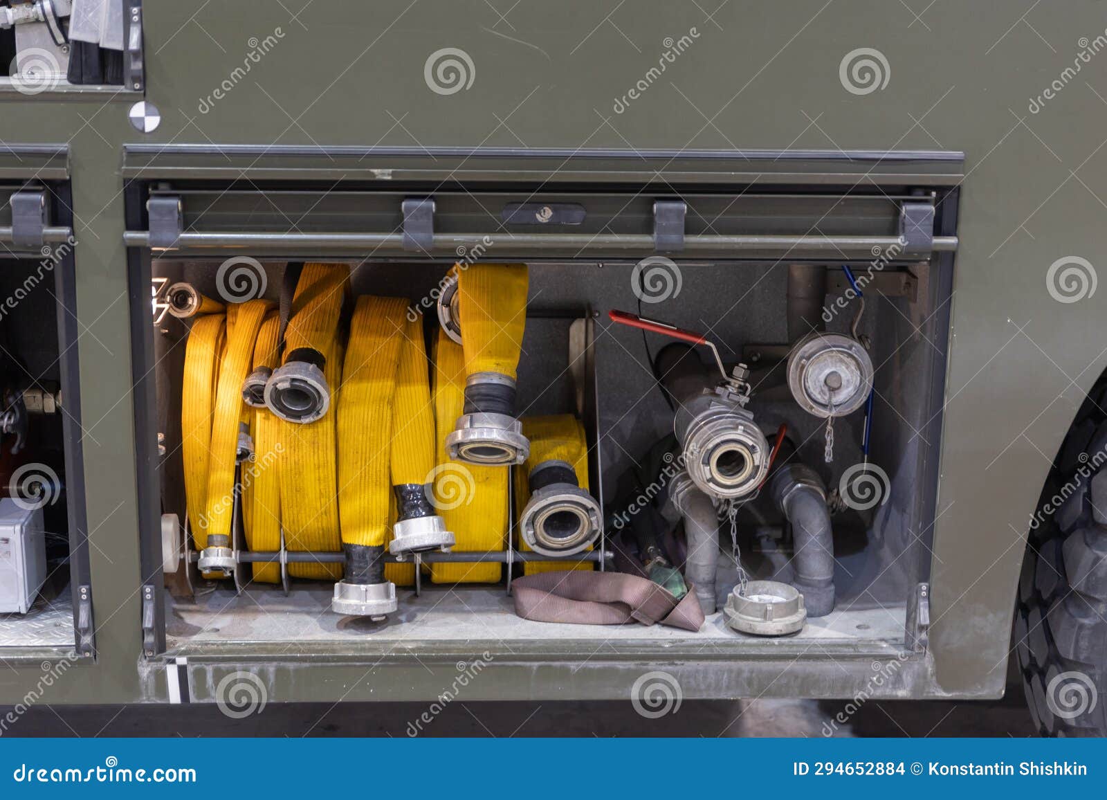 Yellow Mechanical Parts of an Industrial Machine. Stock Photo - Image ...