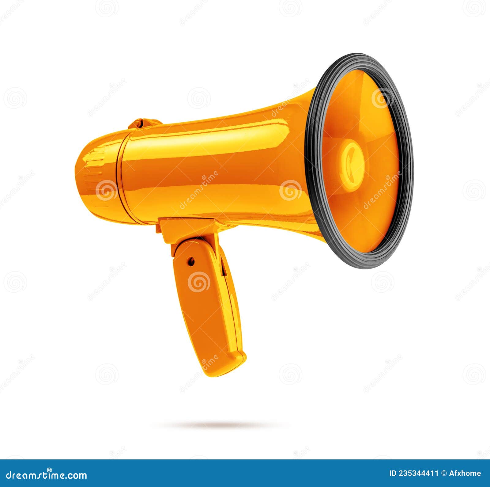 Yellow Megaphone Isolated on White Background. File Contains a Path To ...