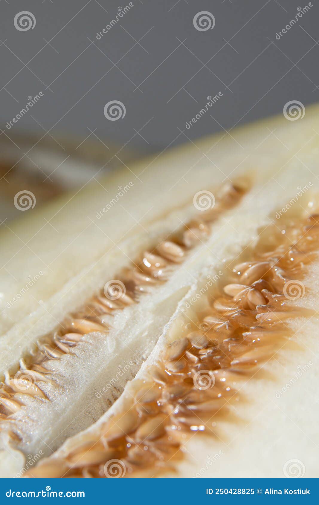 Yellow Melon Closeup with Pits. Stock Image - Image of nutrition ...