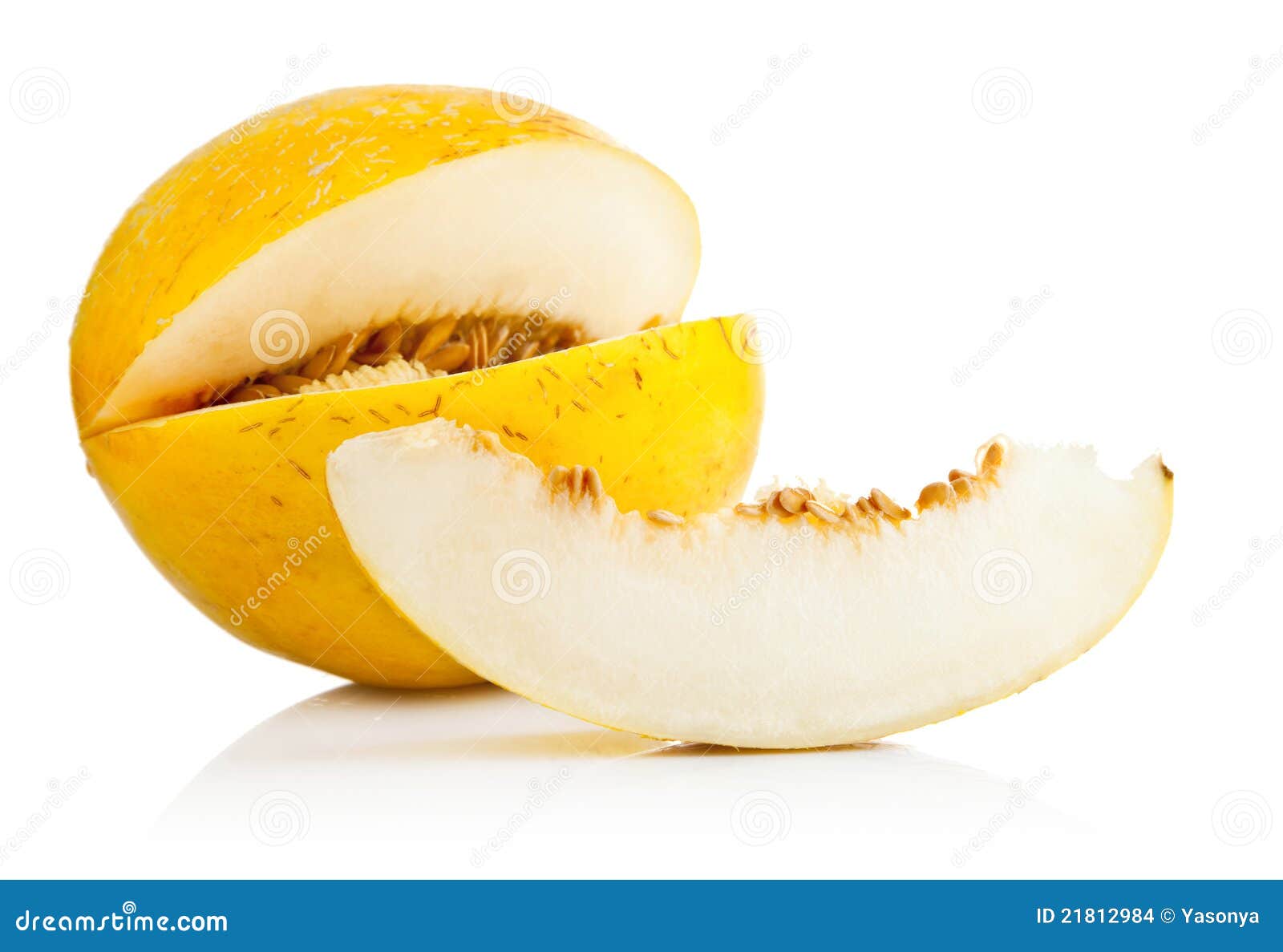 Yellow melon with cut stock photo. Image of meal, berry - 21812984