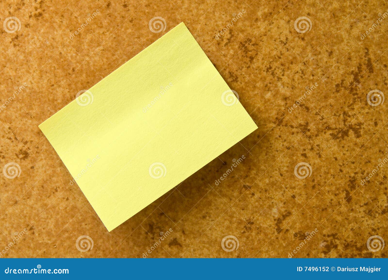 Yellow memo stick. stock photo. Image of memo, bulletin - 7496152