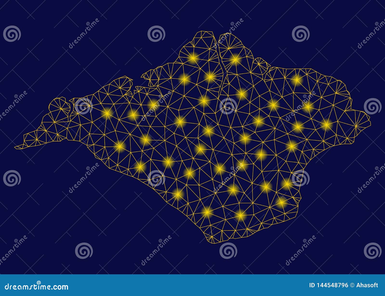 Carcass Map Of Isle Of Wight Royalty-Free Stock Photography ...