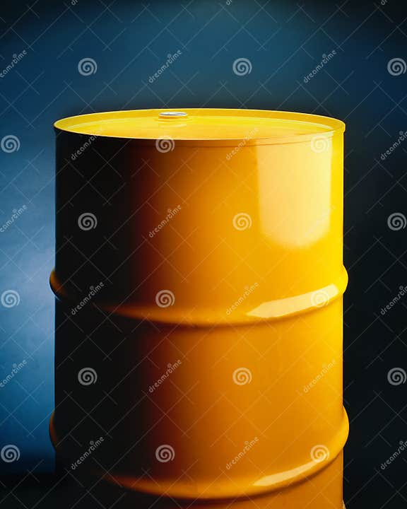 Yellow Metal Barrel stock image. Image of drum, environmental - 7293411
