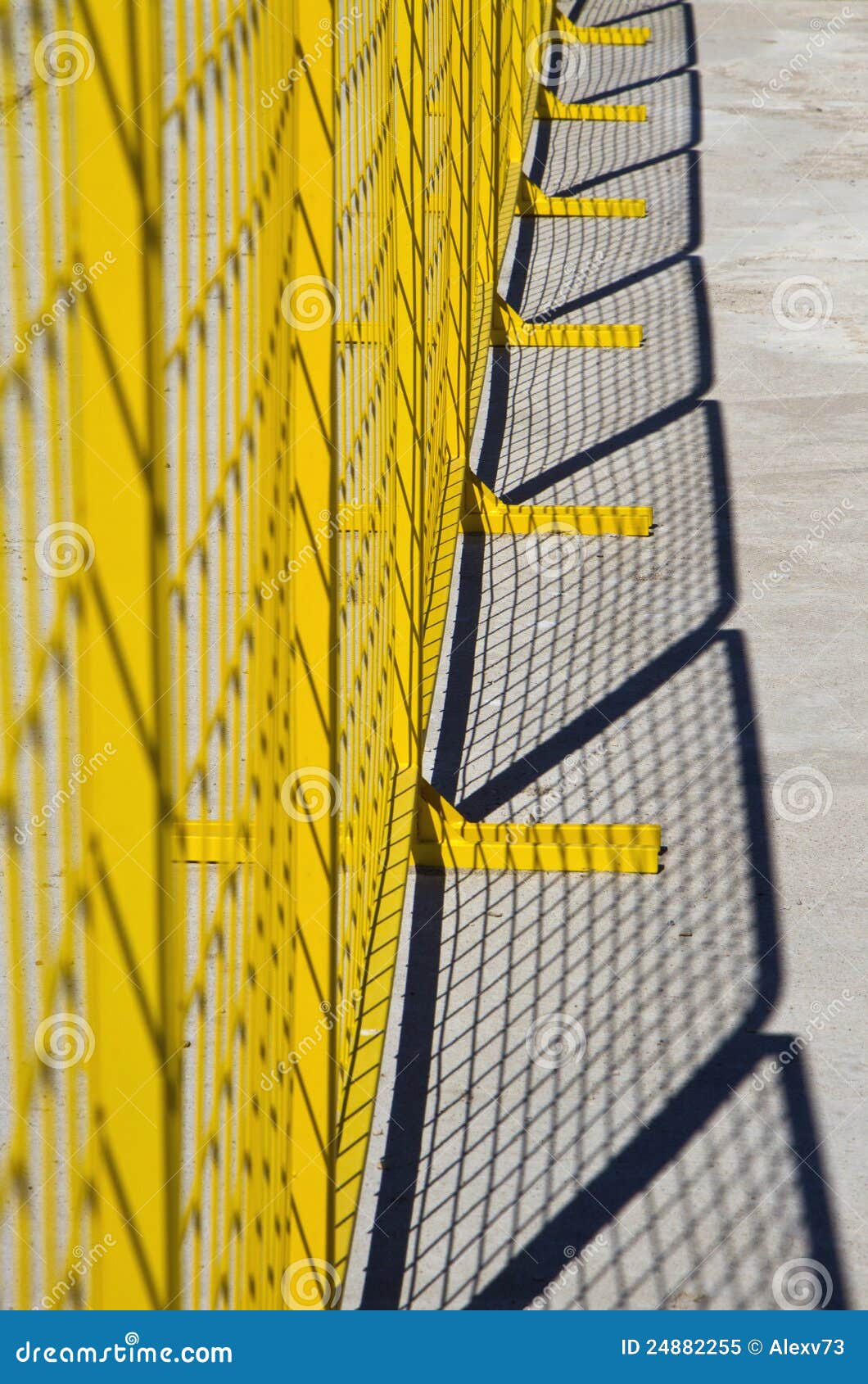 Yellow Metal Barrier Netting Stock Image - Image of detour, leading ...