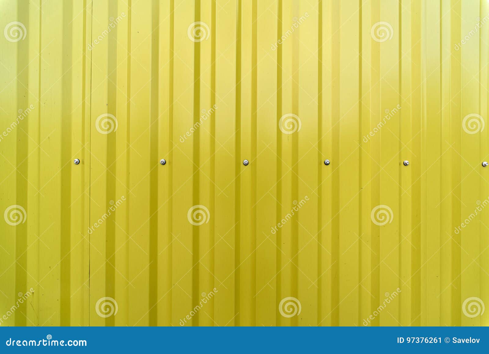 Yellow metal fence stock image. Image of bolt, metallic - 97376261