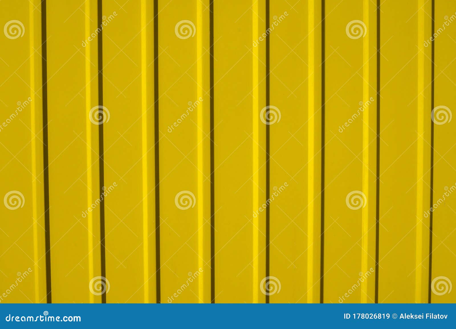 Yellow Metal Sheet Panel or Cladding with Vertical Line Wave Pattern ...