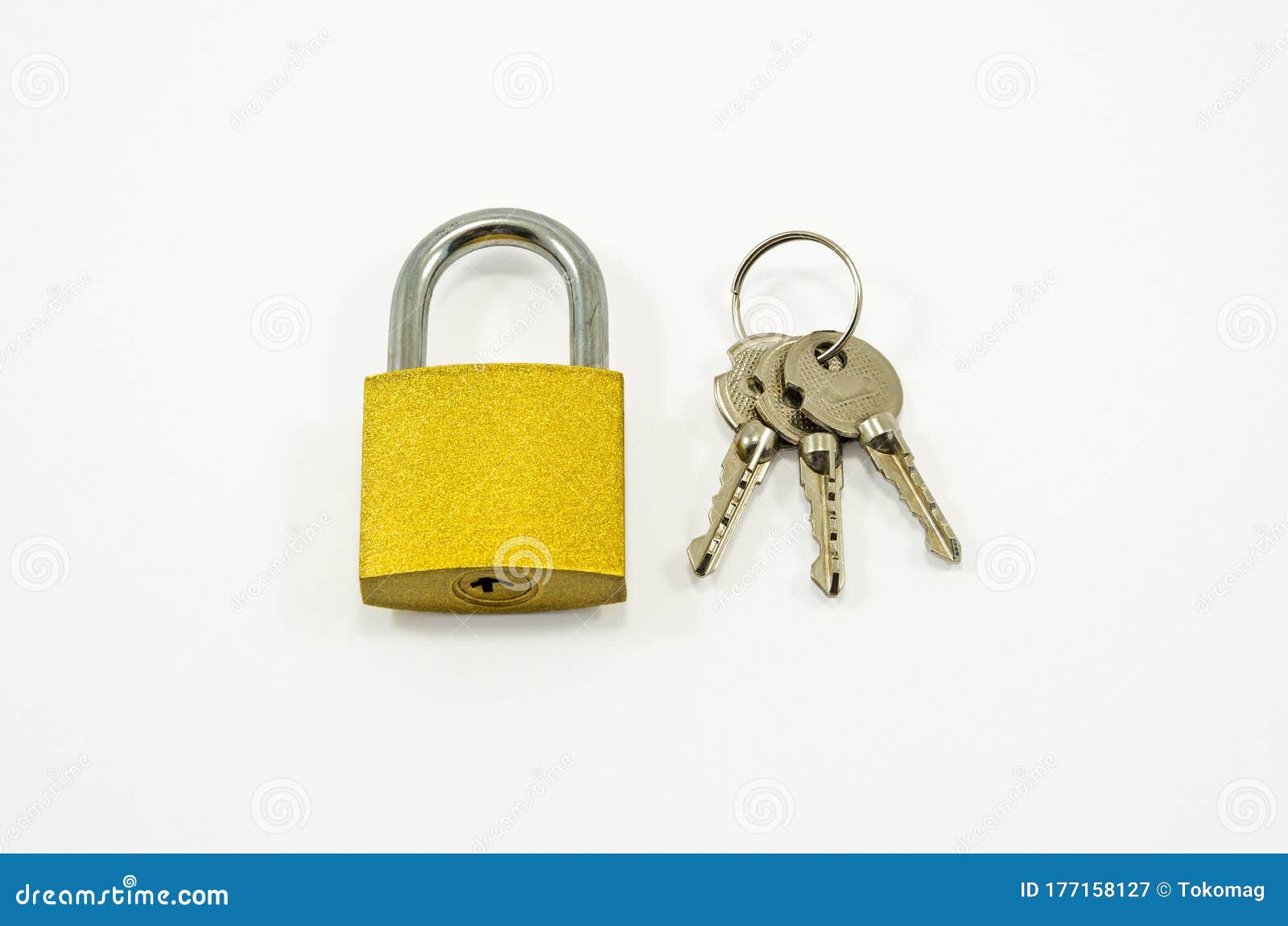 Lock and bunch of keys stock image. Image of protect - 177158127