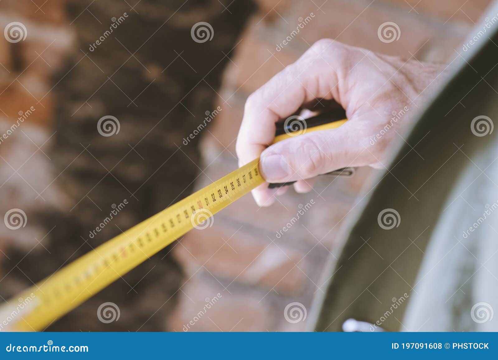 Yellow meter of architect stock photo. Image of designer - 197091608