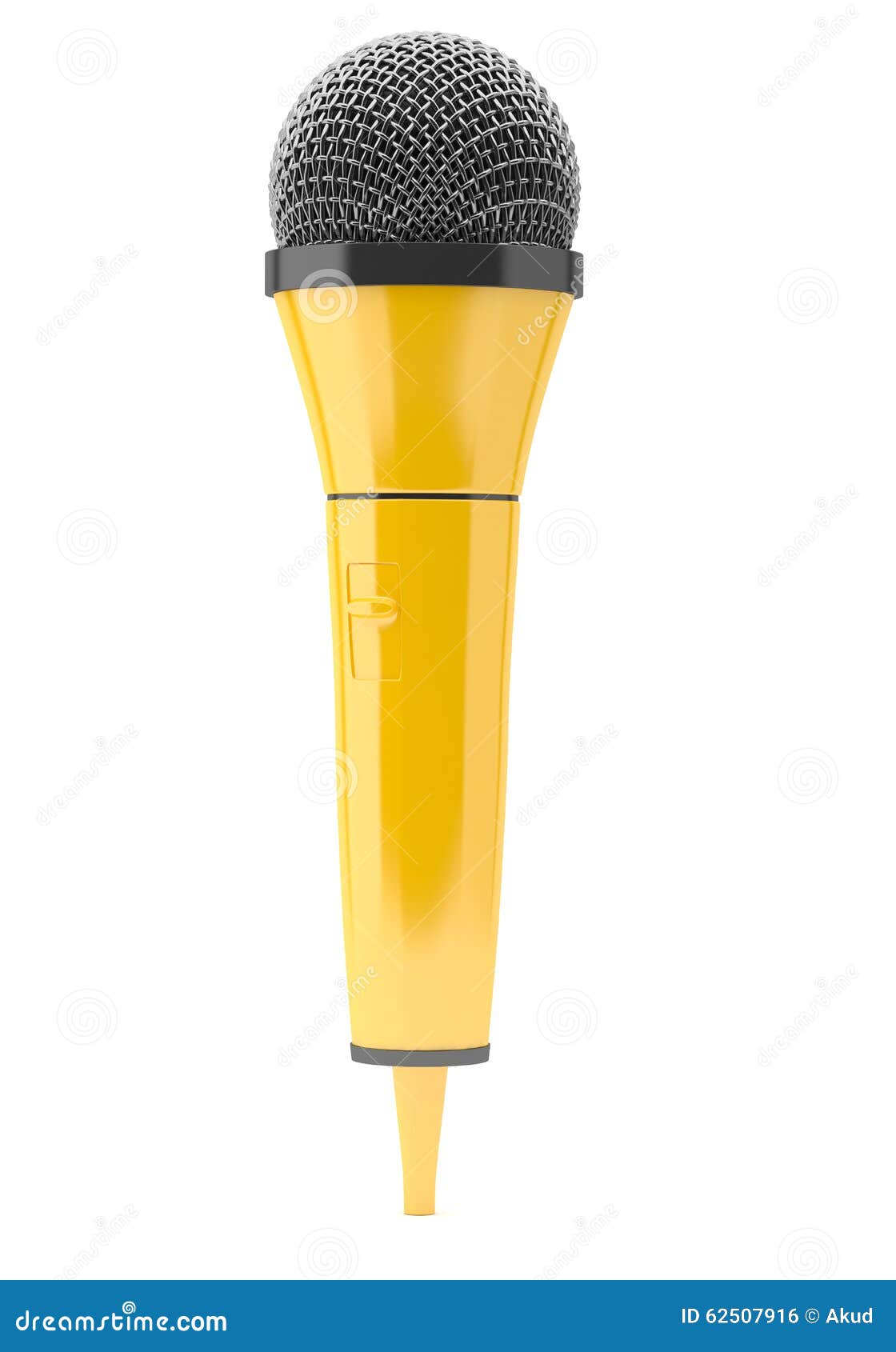 Yellow Microphone On Stand Icon Symbol Of Record, Broadcasts Concept ...