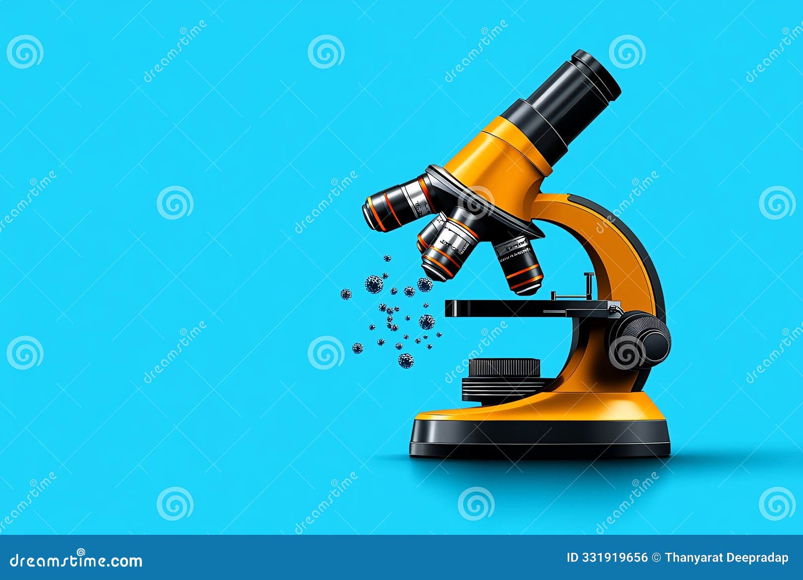 Yellow Microscope With Green Background Clipart Of Lab Stock Image ...