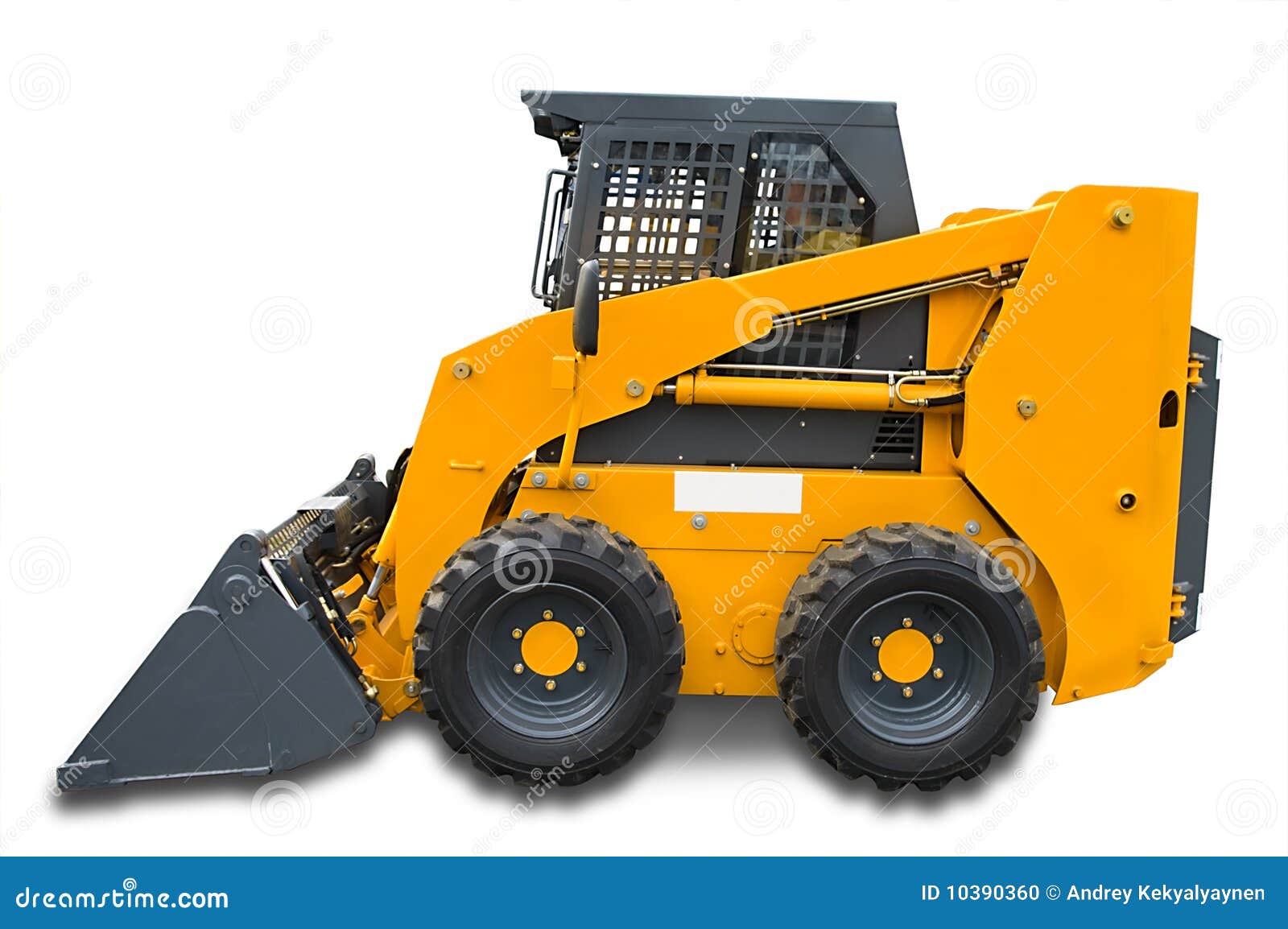 Yellow Mini Wheel Excavator Stock Photo - Image of earth, equipment ...