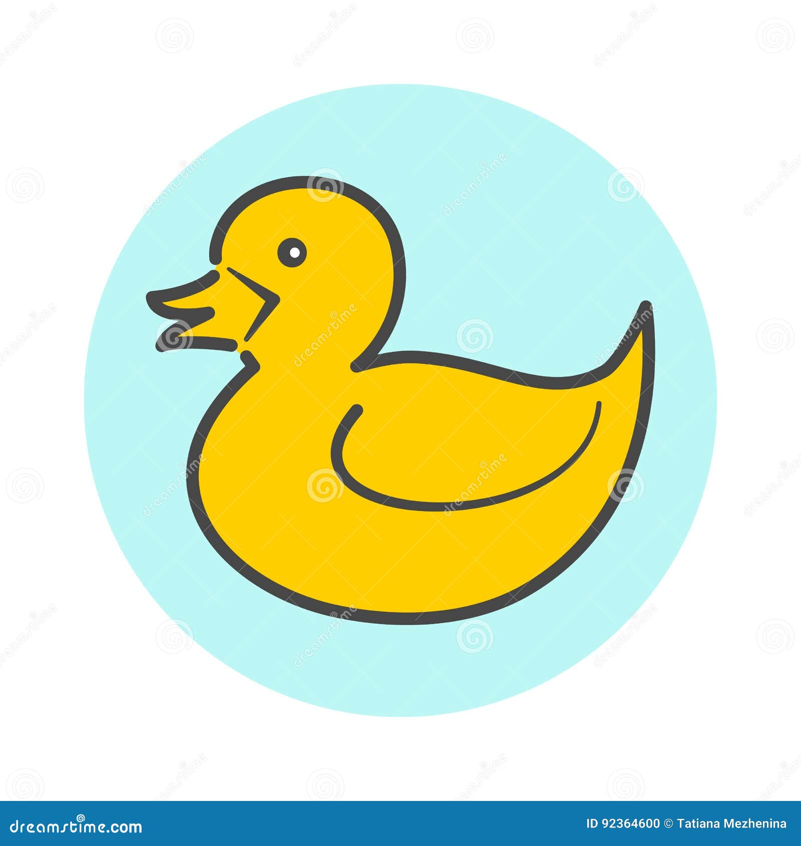Yellow Minimalistic Duck Icon Stock Vector - Illustration of game, baby ...