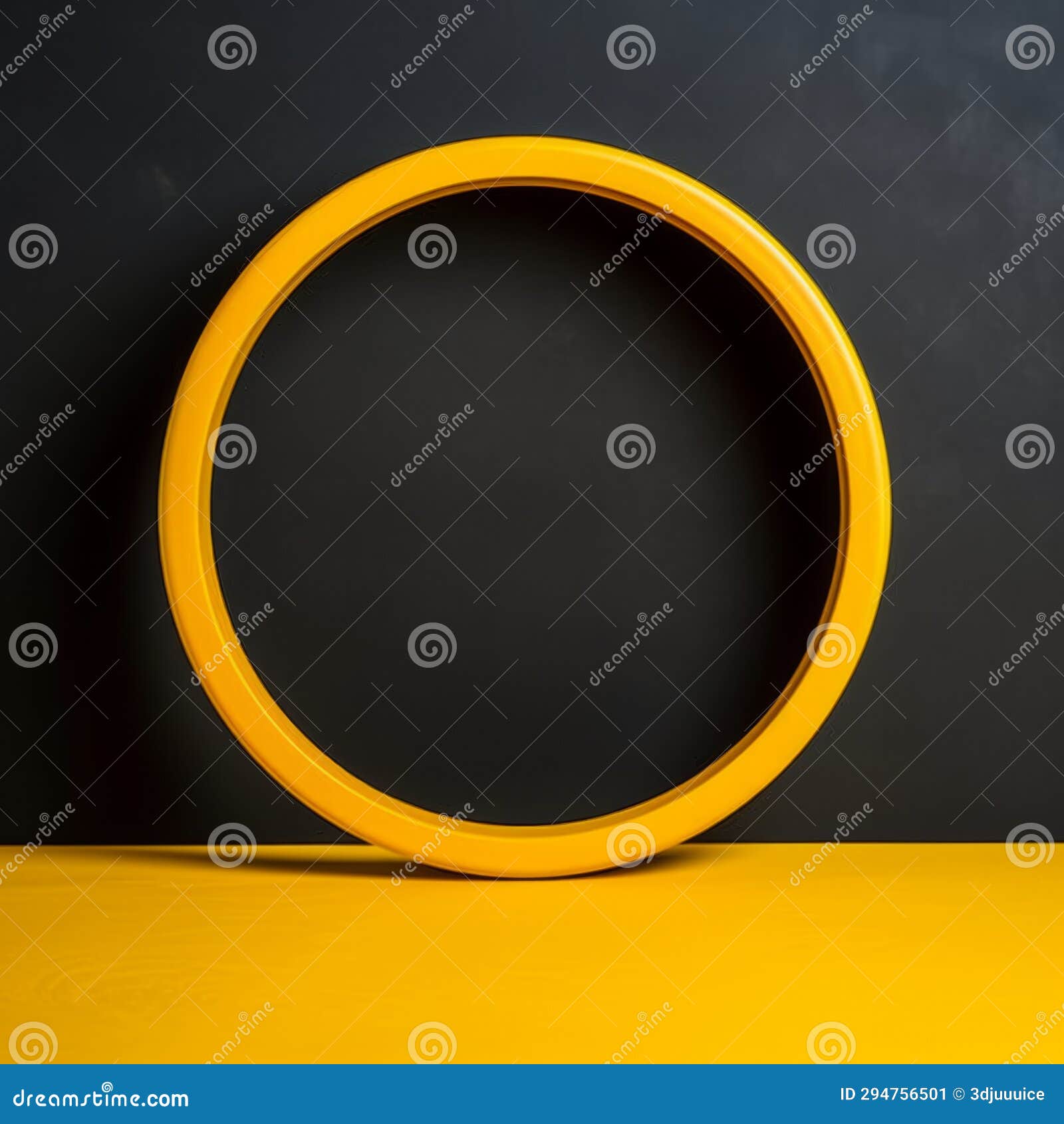Yellow Minimalistic Round Picture Frame. Stock Illustration ...