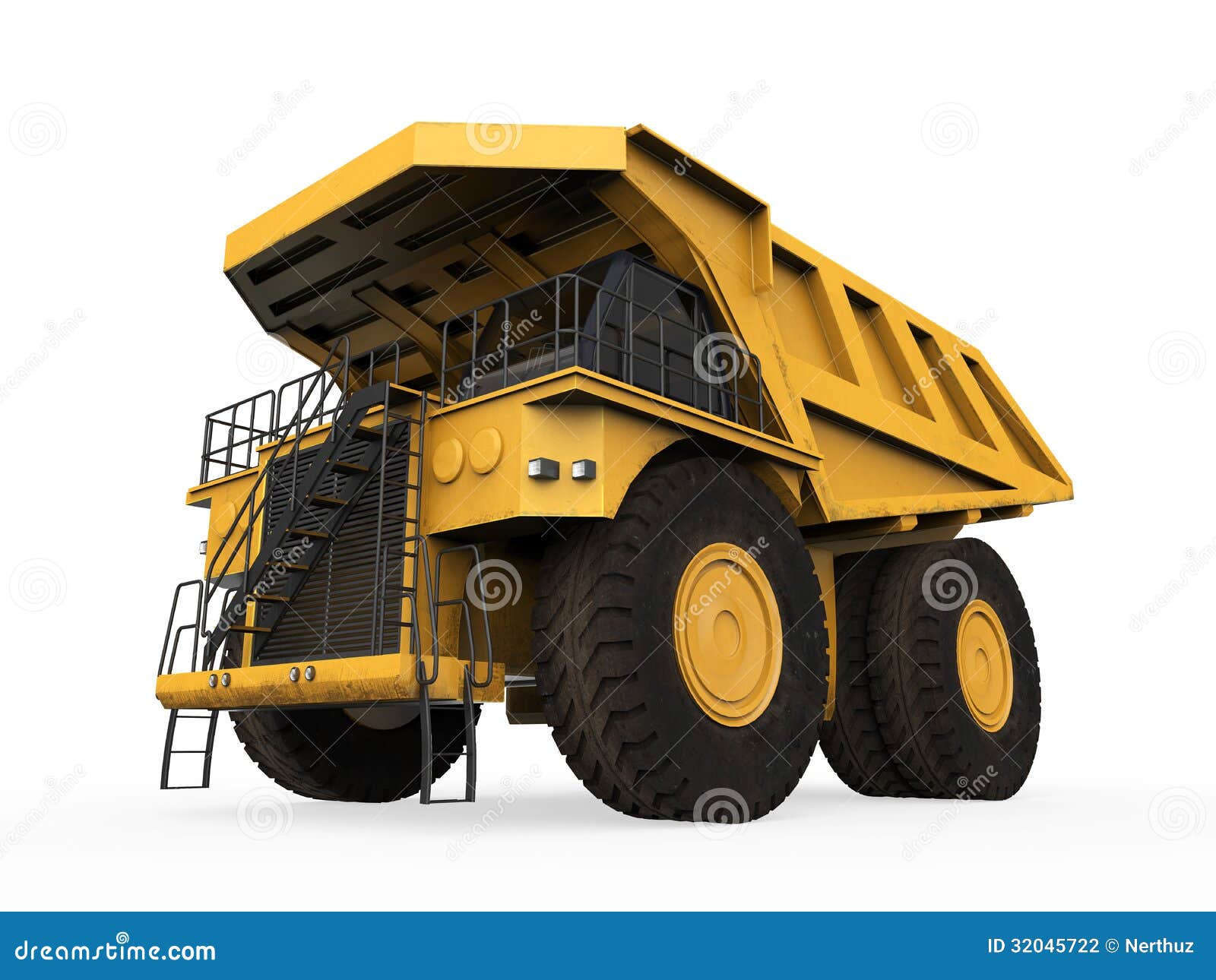 Yellow Mining Truck stock photo. Image of metal, background - 32045722