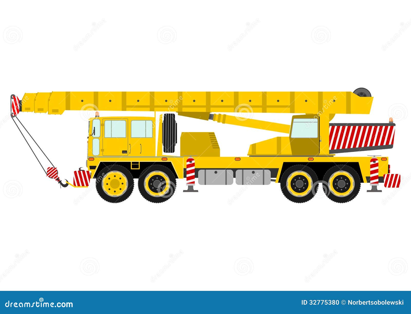 Mobile Crane Cartoon Vector | CartoonDealer.com #22866981
