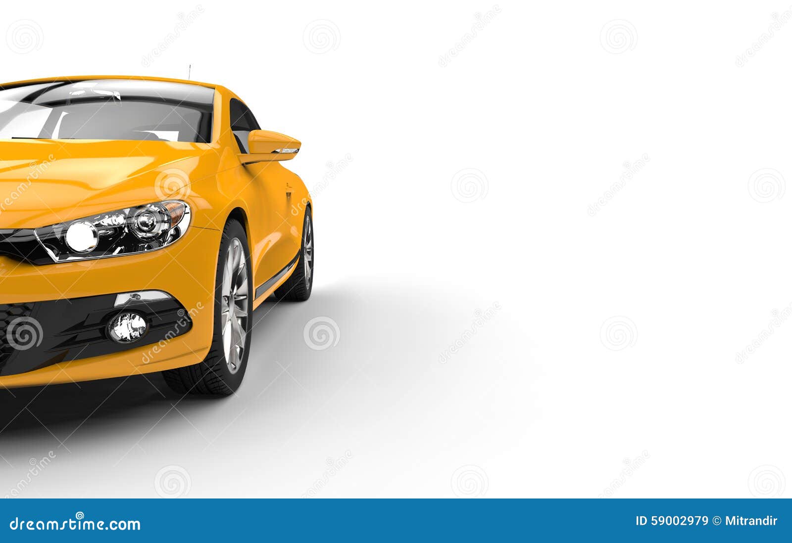 Yellow Modern Car stock illustration. Illustration of door - 59002979