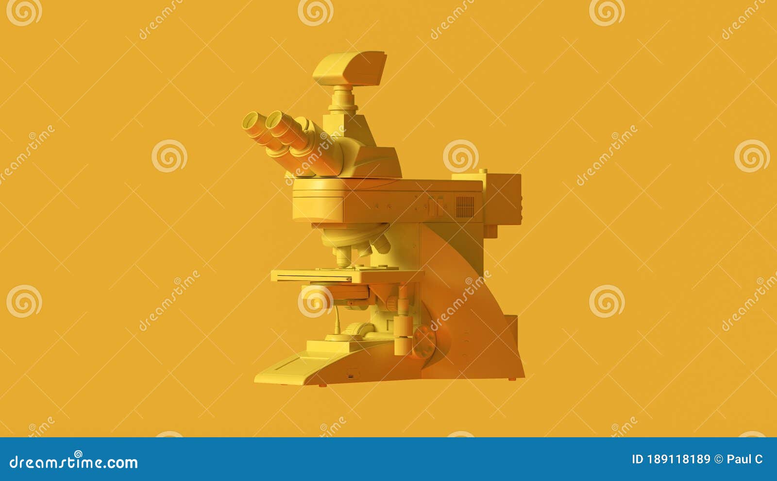 Yellow Modern Digital Microscope Stock Illustration - Illustration of ...