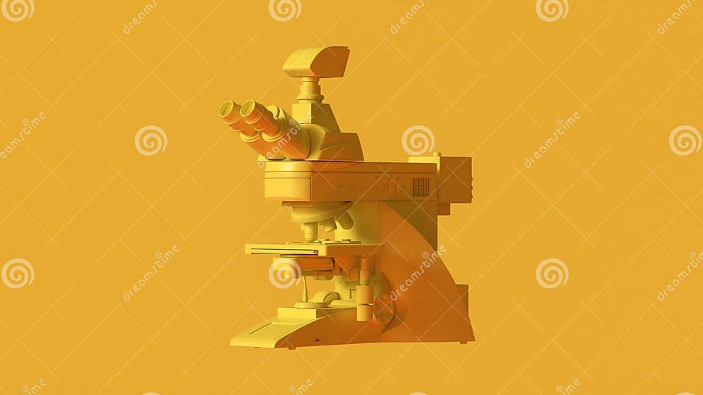 Yellow Modern Digital Microscope Stock Illustration - Illustration of ...
