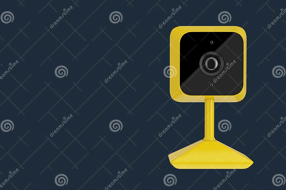 Yellow Modern Web Camera. 3d Rendering Stock Illustration ...
