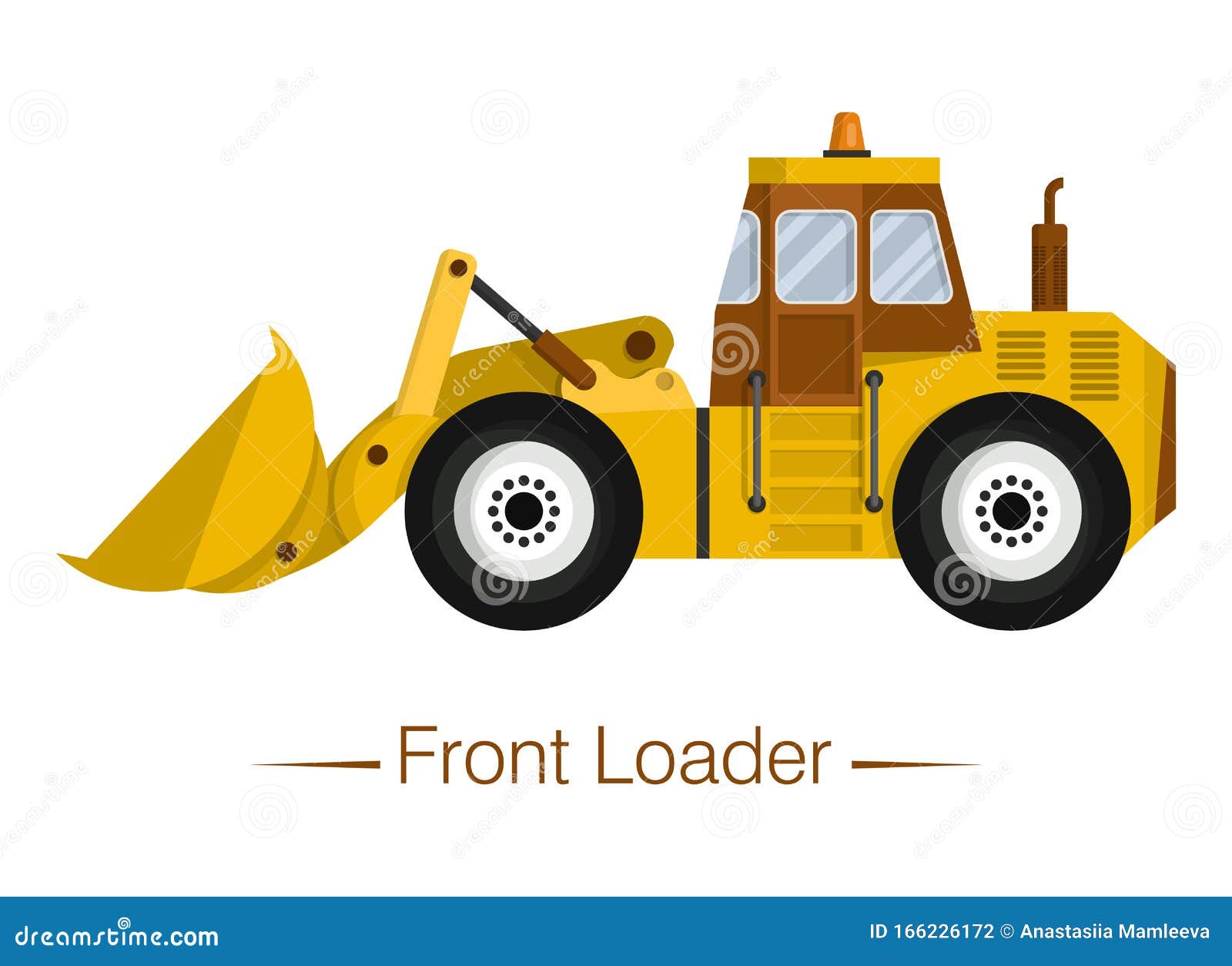 Yellow Modern Wheel Front Loader. Special Equipment for Landfills and ...