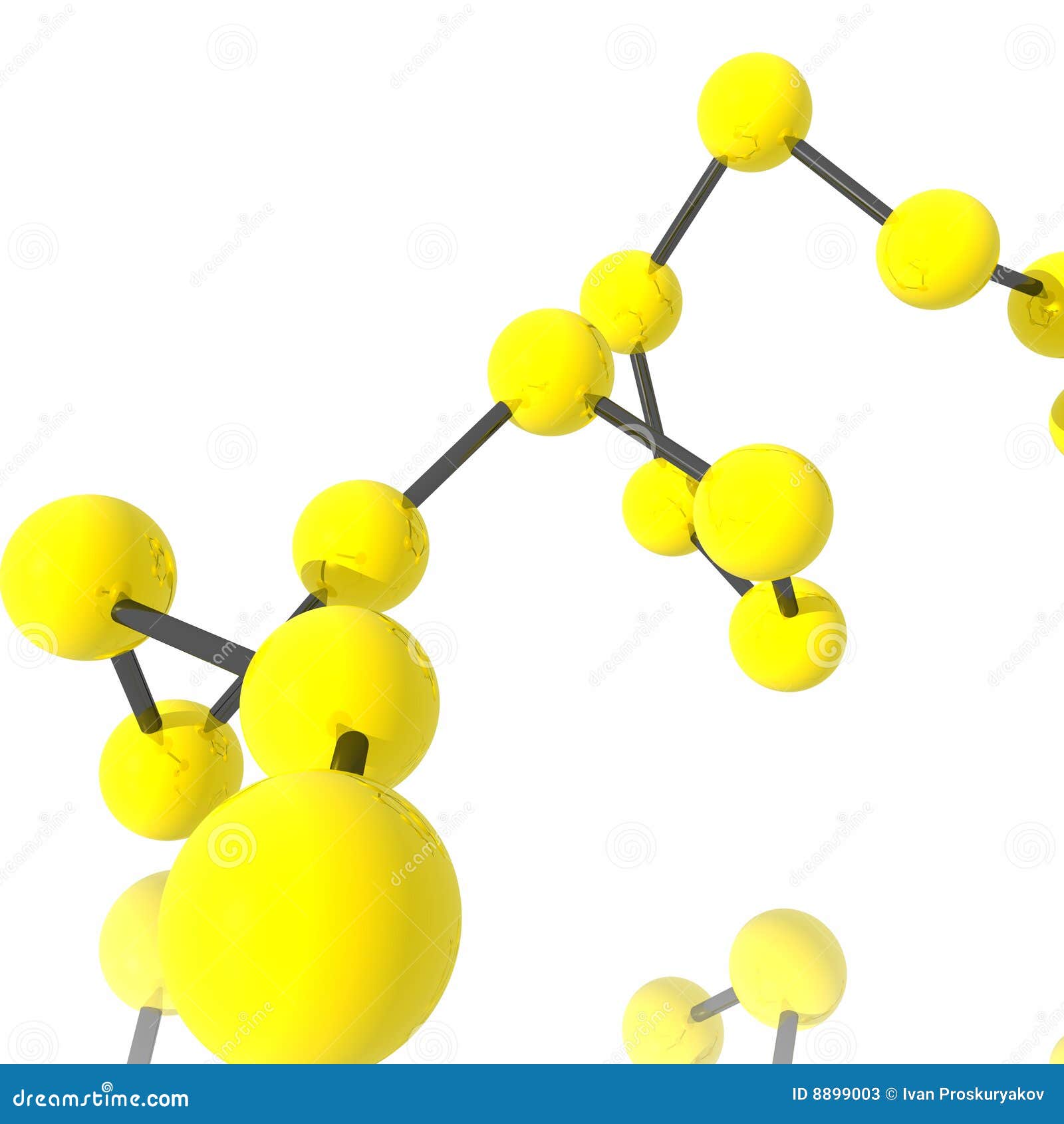 Yellow molecule stock illustration. Illustration of sparse - 8899003