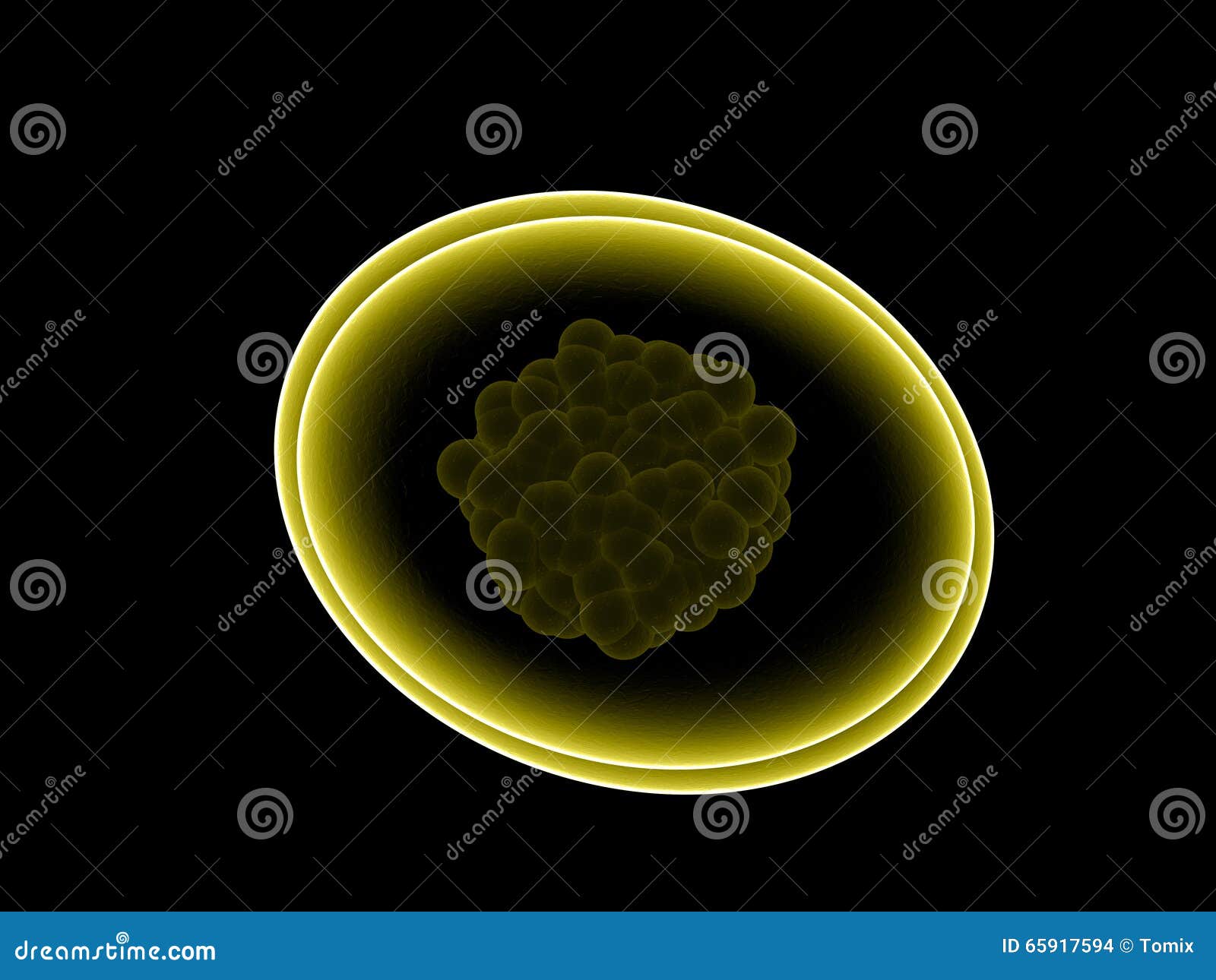 Yellow Molecule, Bacterium, Virus Cartoon Model. Cartoon Icon. Flat ...