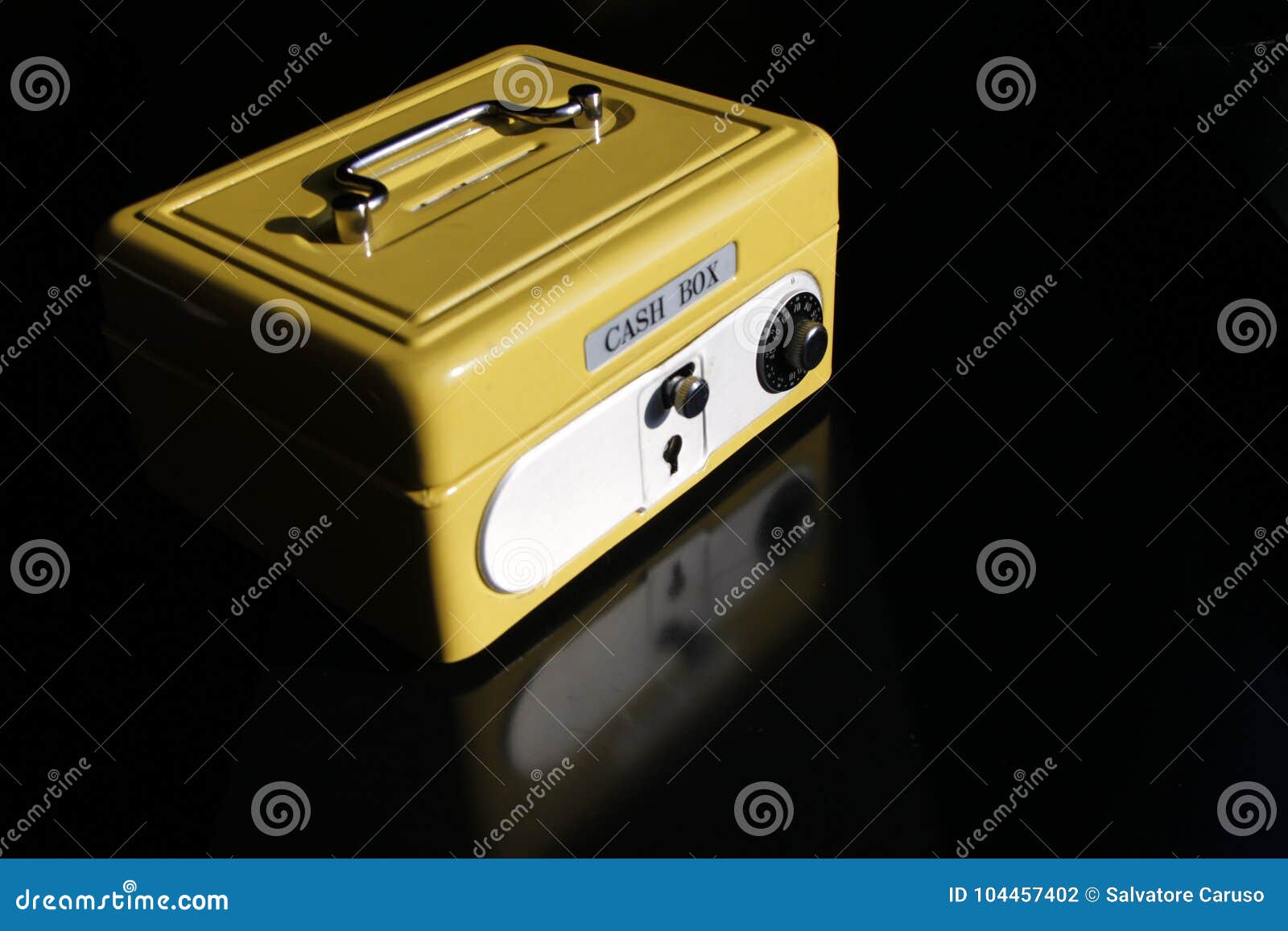 Yellow Money Box with Numeric Combination Stock Photo - Image of bank ...