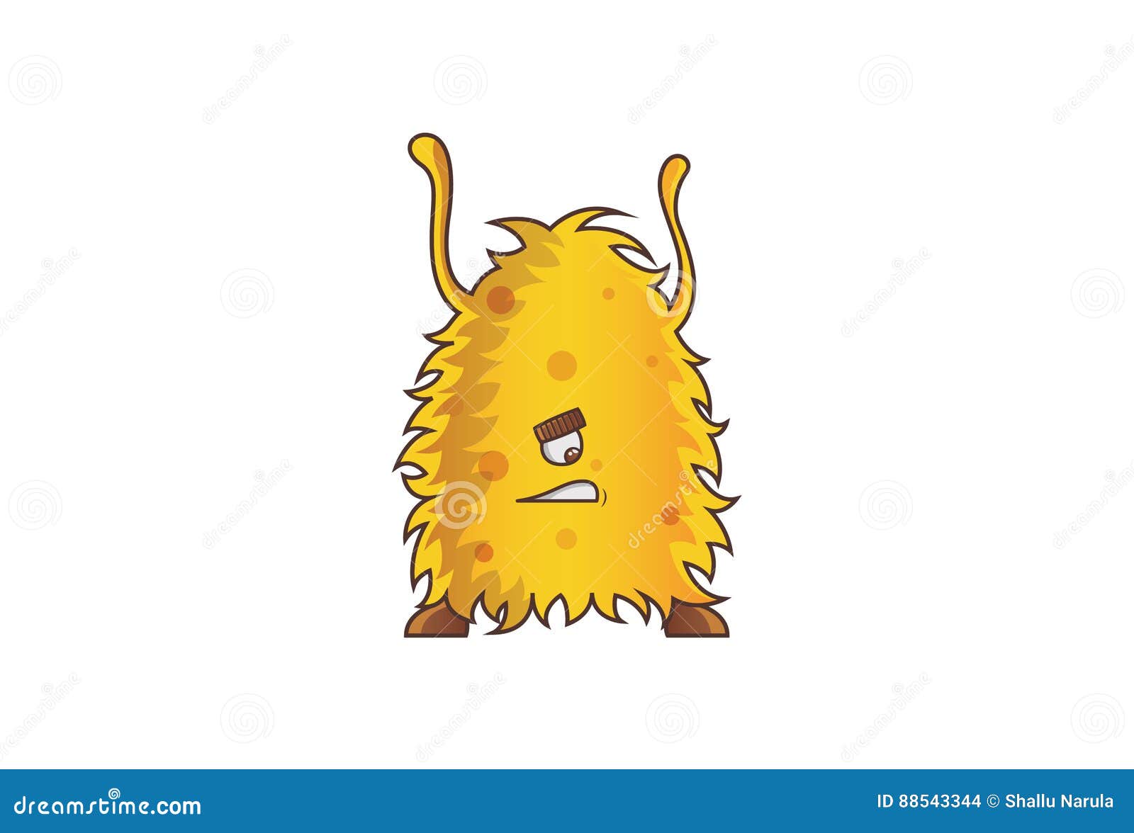 Yellow Monster Disgusted. stock illustration. Illustration of graph ...