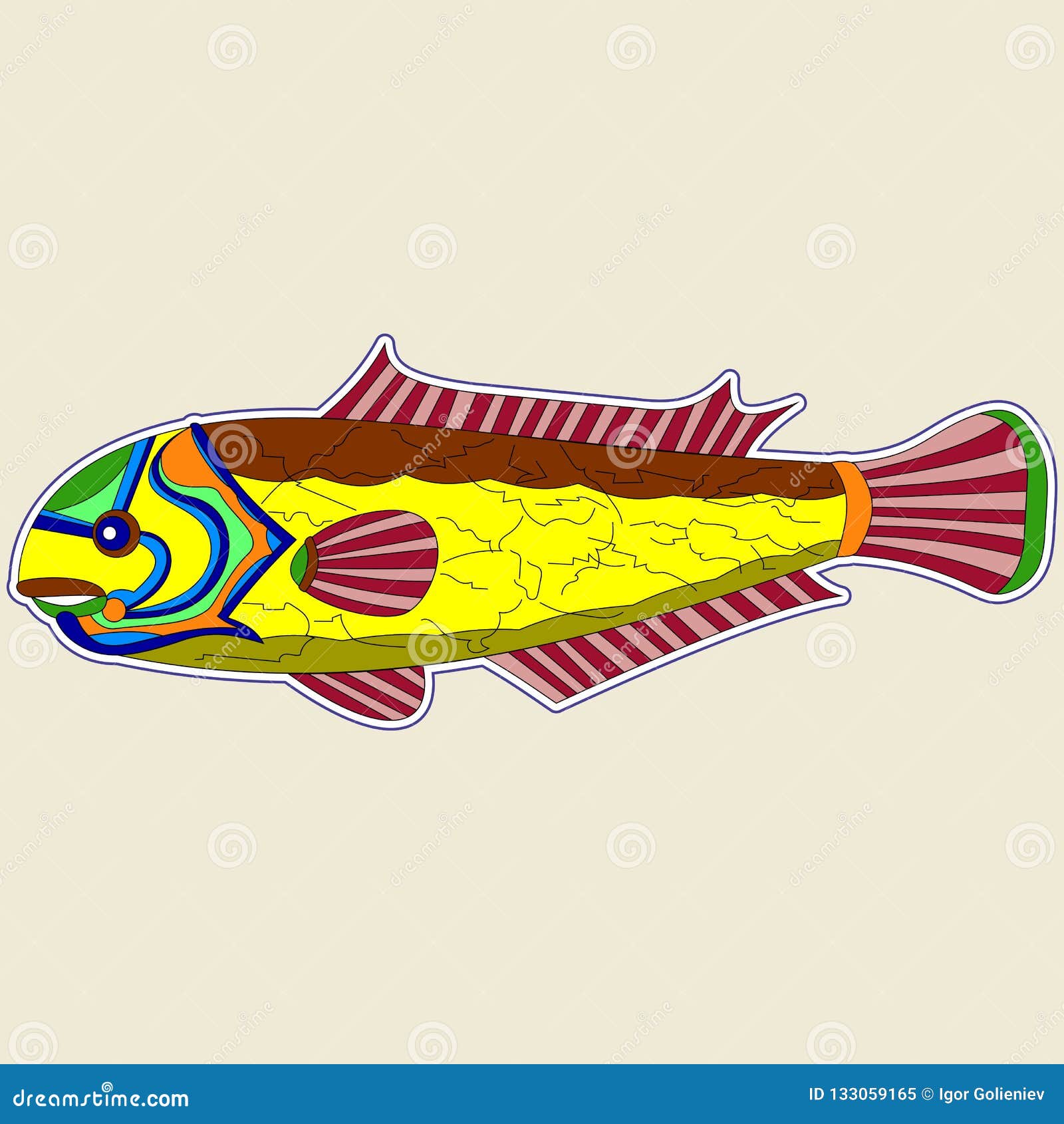 Dot To Dot Monster With Fins Isolated Coloring Cartoon Vector ...