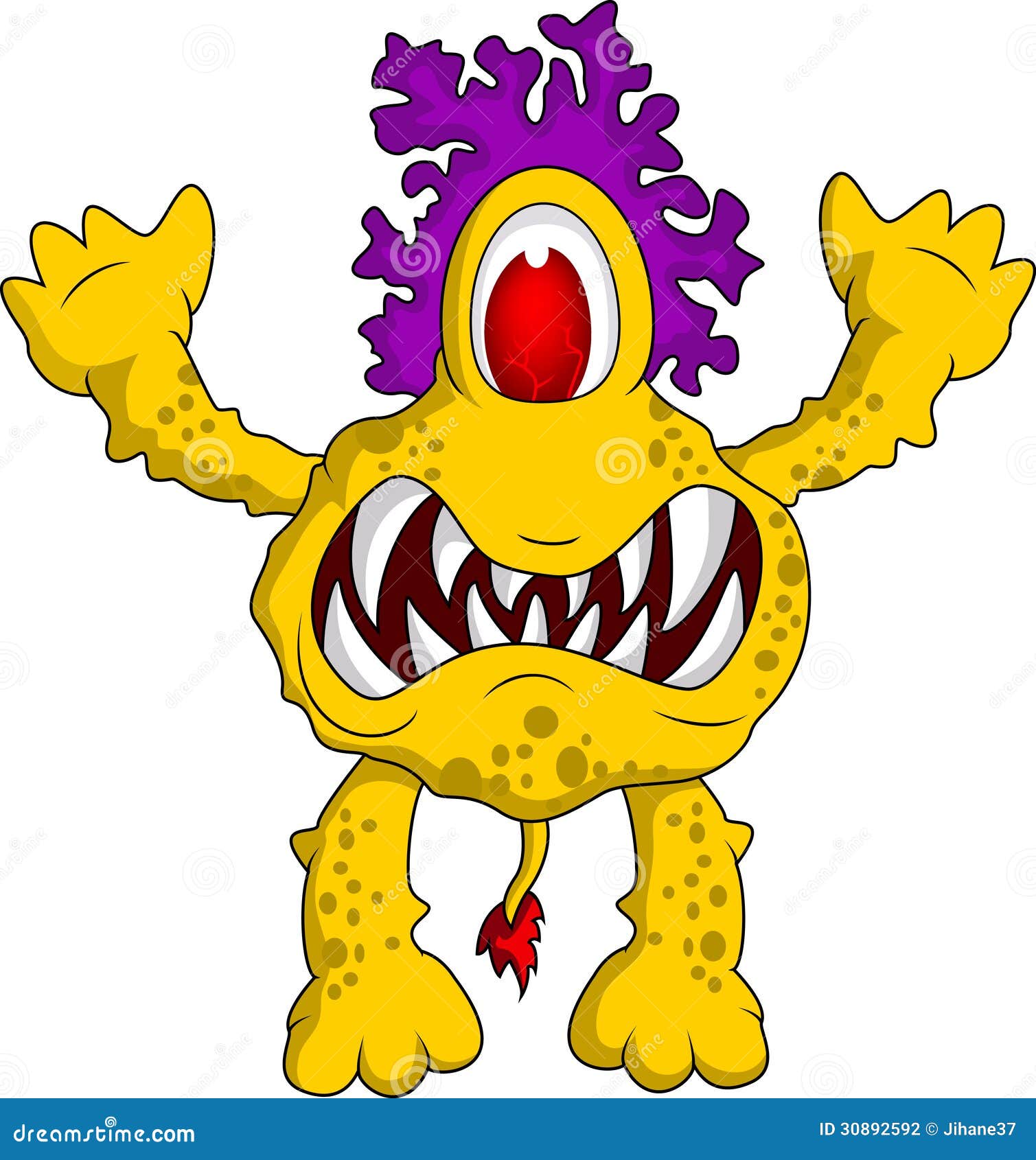 Yellow Monster for You Design Stock Illustration - Illustration of ...