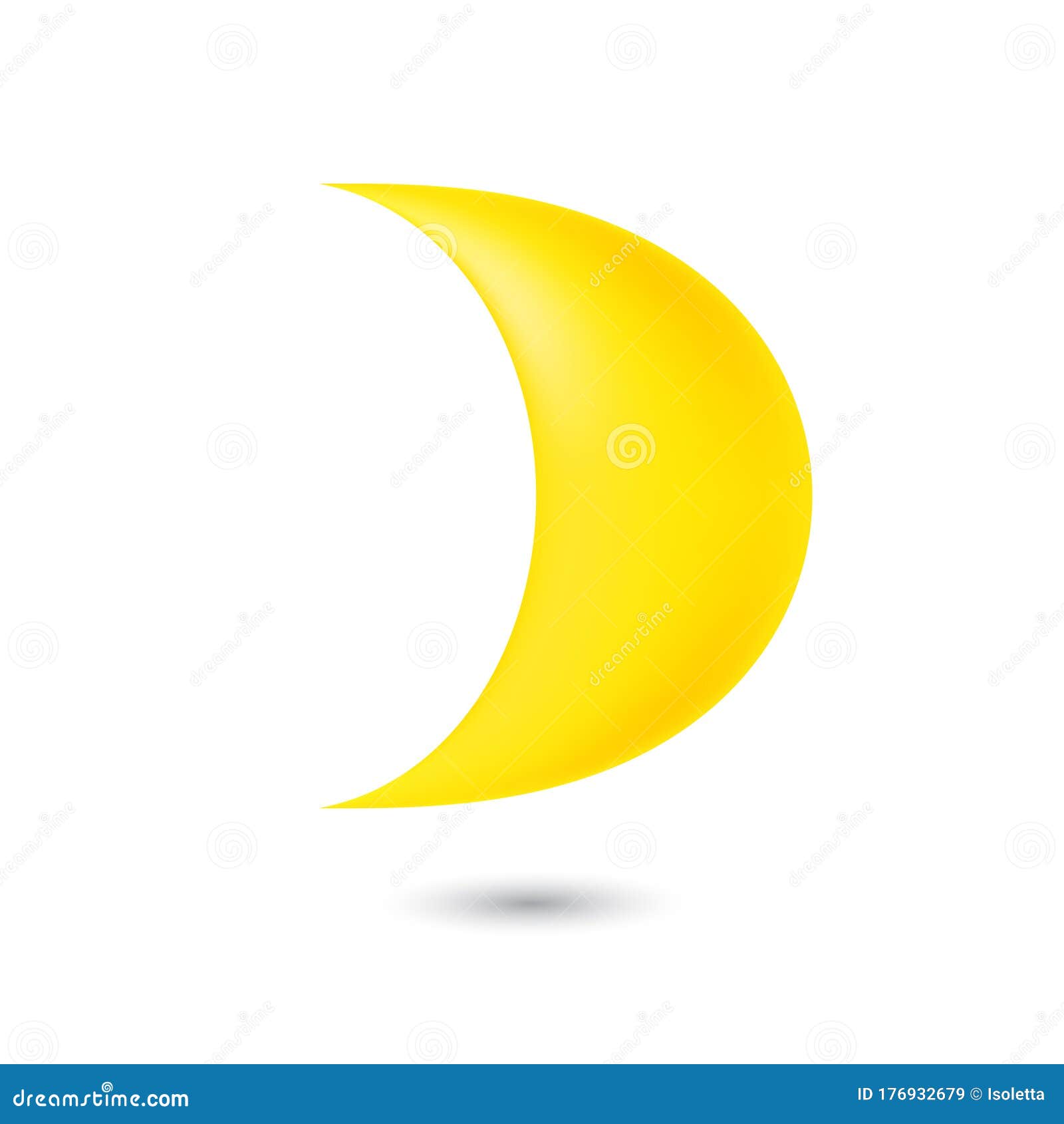 Yellow moon. Mesh figure stock illustration. Illustration of moon ...