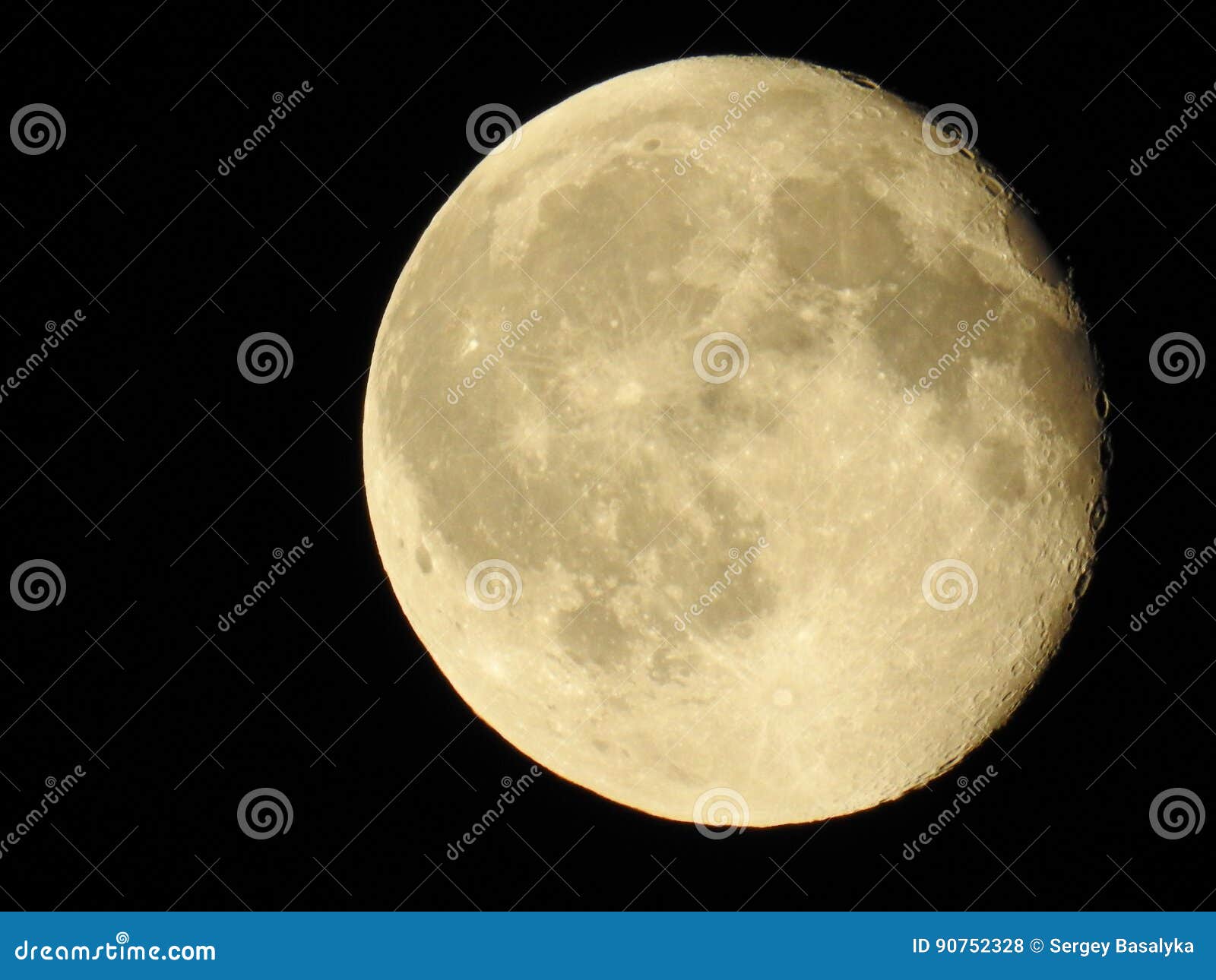 Yellow Moon stock photo. Image of earth, celestial, space - 90752328