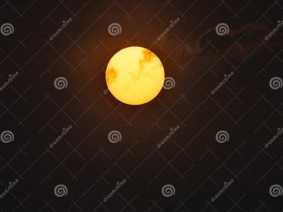 Yellow Moon in the Sky stock image. Image of event, beautiful - 132086517