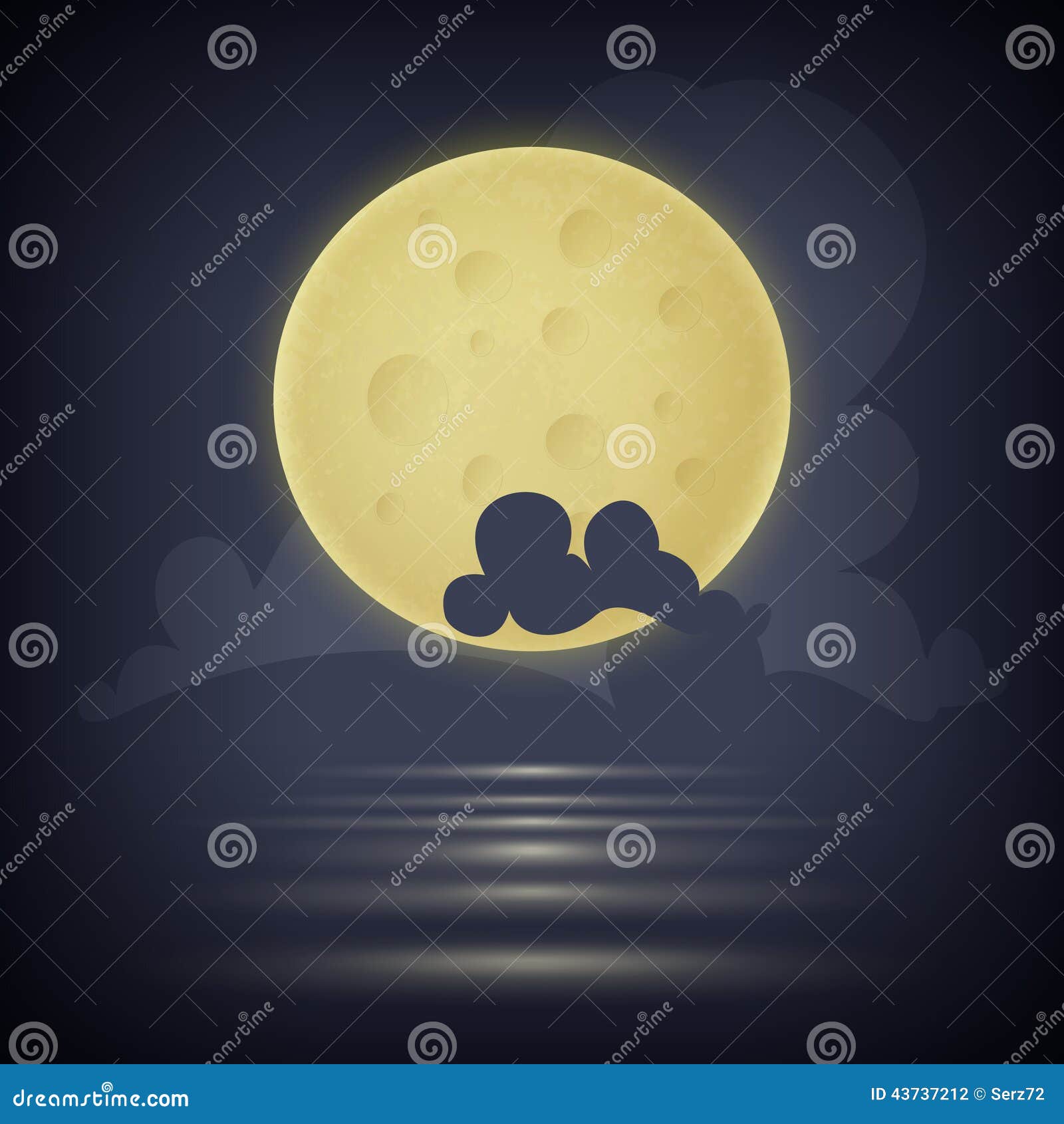 Yellow Moon. Vector Illustration Stock Vector - Illustration of healthy ...