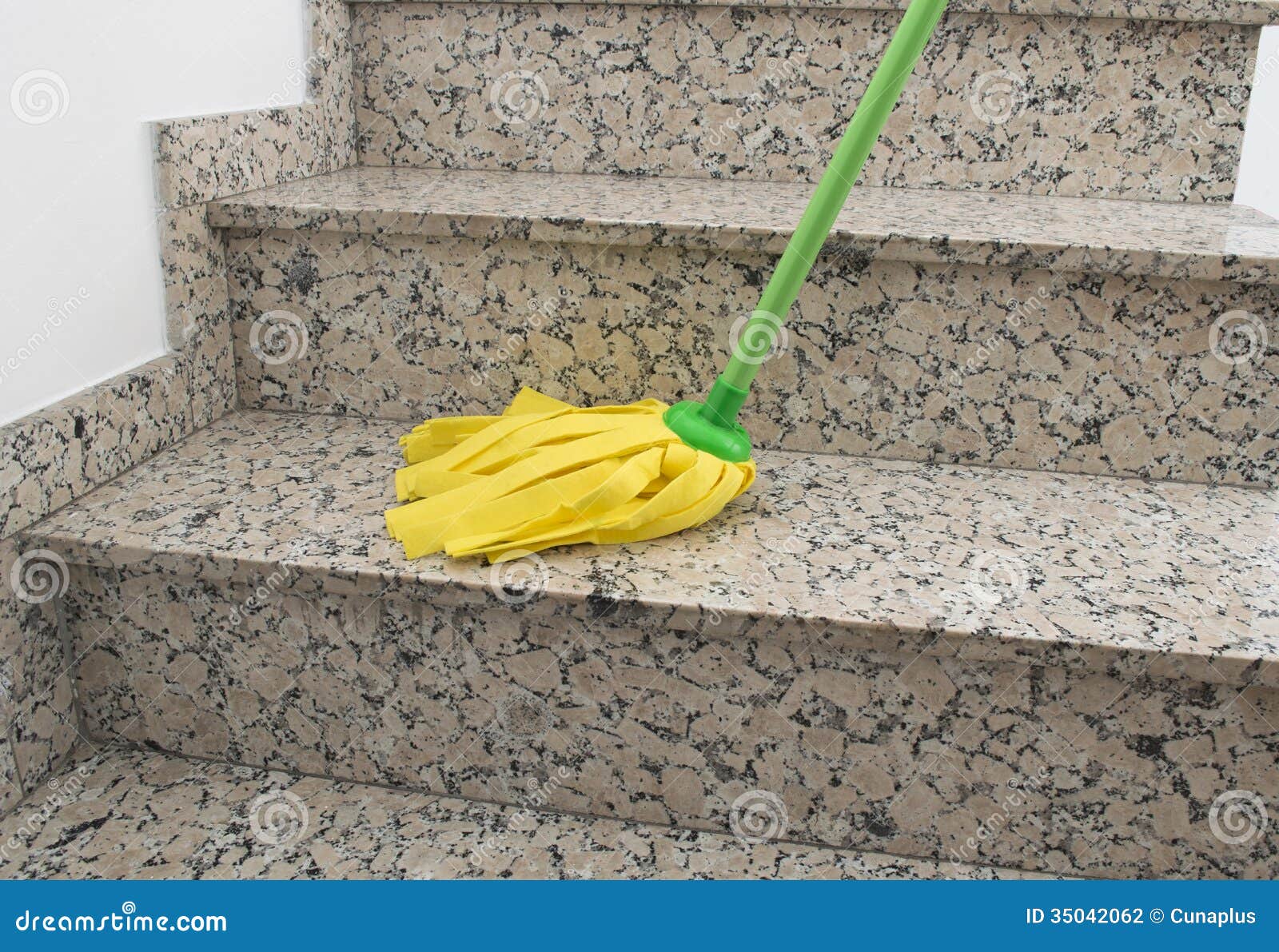 Yellow mop cleaning stock photo. Image of lifestyle, idea - 35042062