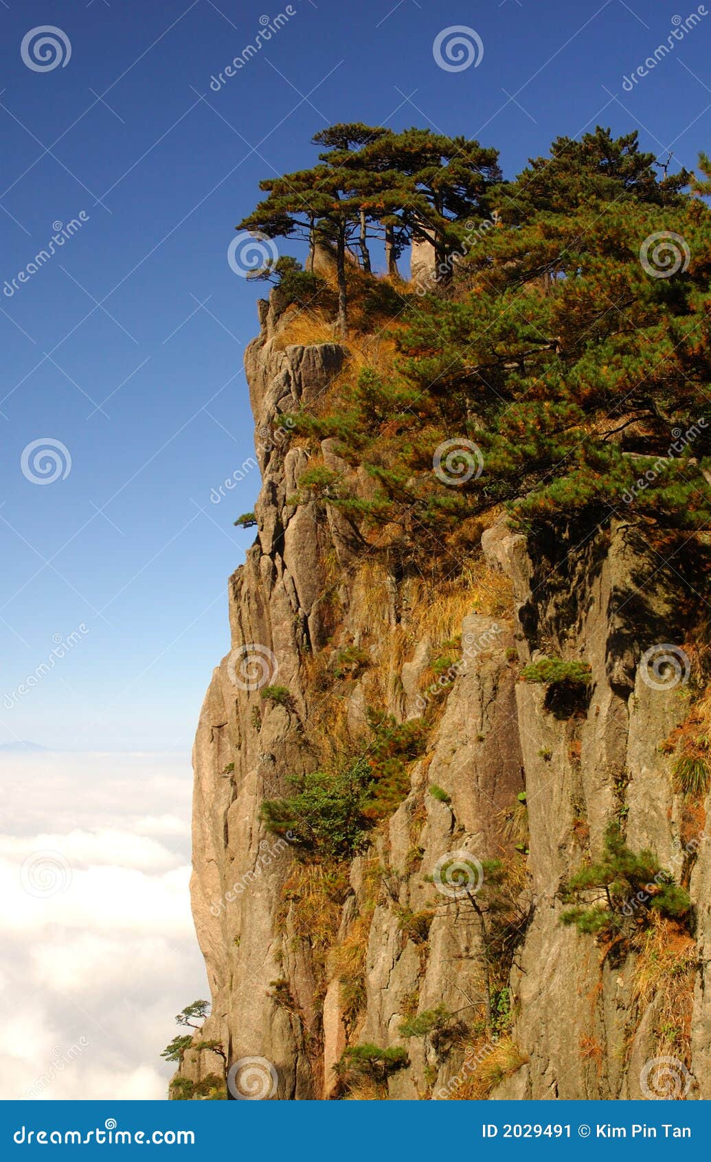 Yellow Mountain stock image. Image of cloud, heritage - 2029491
