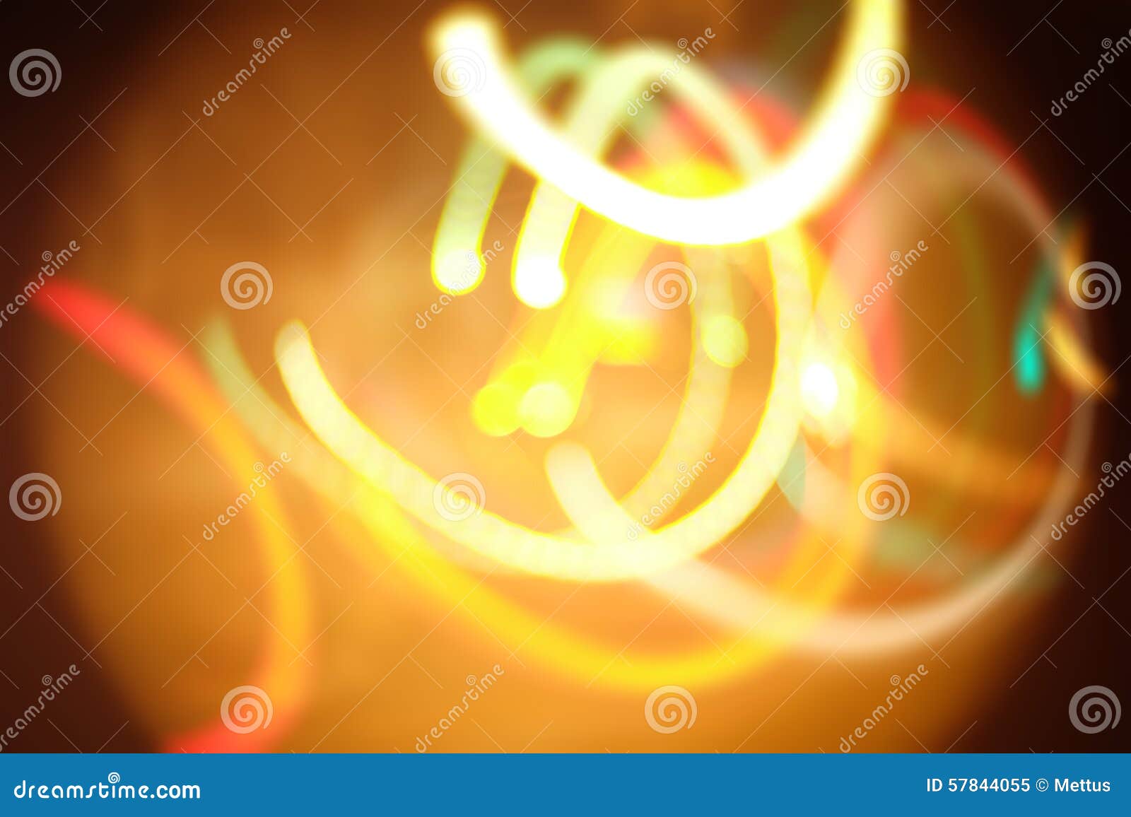 Yellow Moving Lights Background with Hard Vignette Stock Image - Image ...