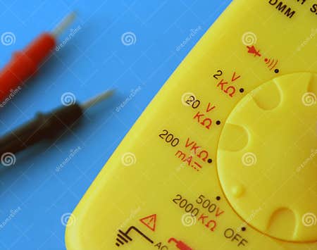 Yellow multimeter stock image. Image of multimeter, equipment - 1181127