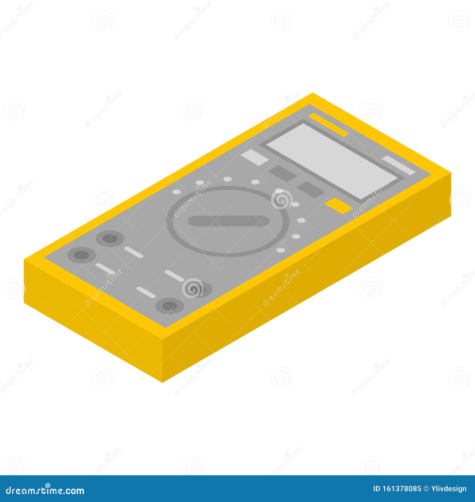 Yellow Multimeter Icon, Isometric Style Stock Vector - Illustration of ...