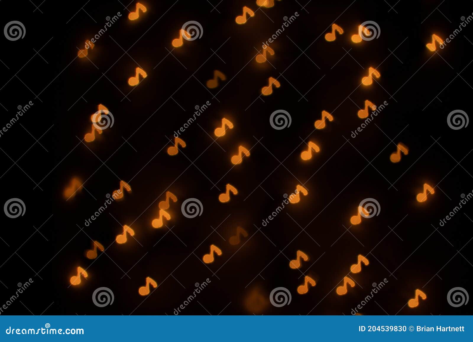 Yellow Music Note Shaped Bokeh Stock Photo - Image of blur, glowing ...