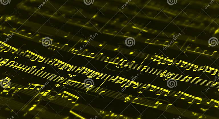 Yellow Music notes stock image. Image of sheet, song, compose - 2155817