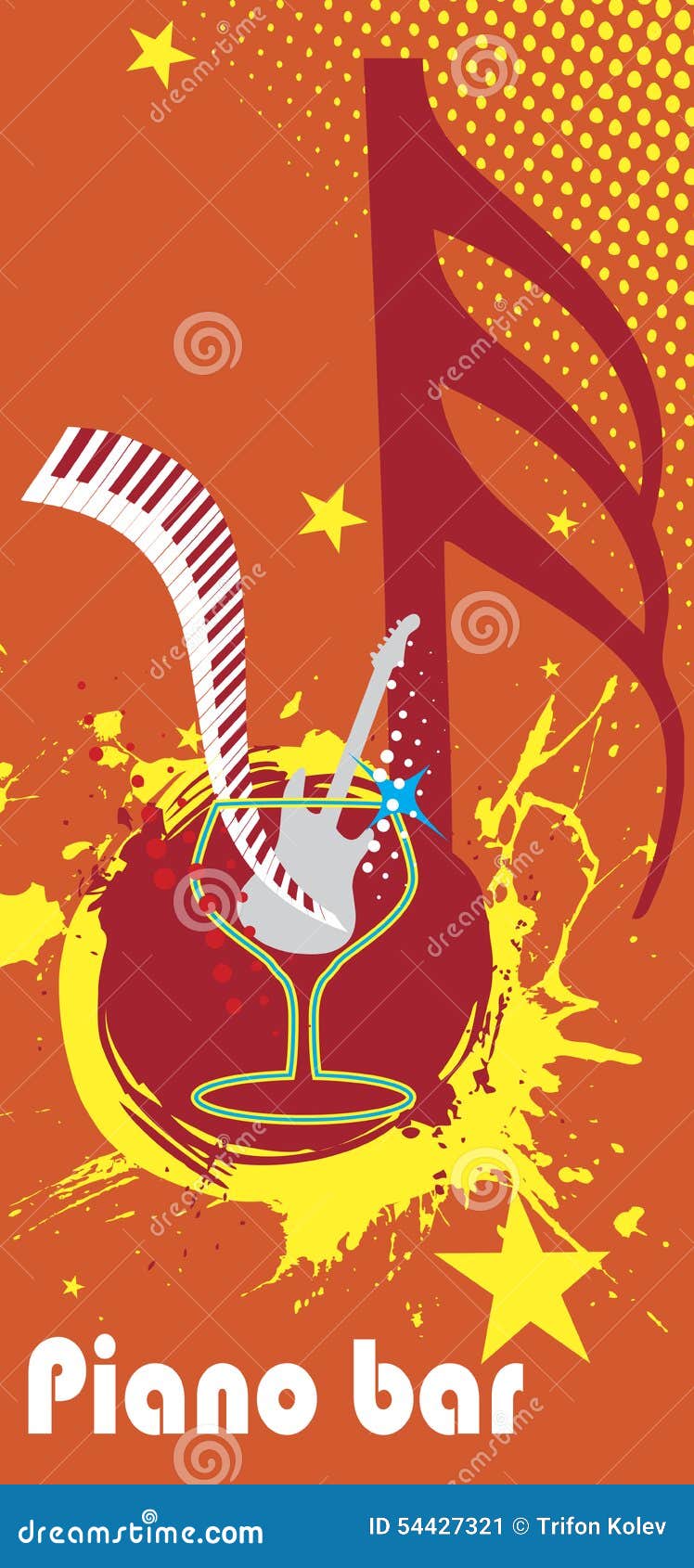 Yellow music splash stock vector. Illustration of banner - 54427321