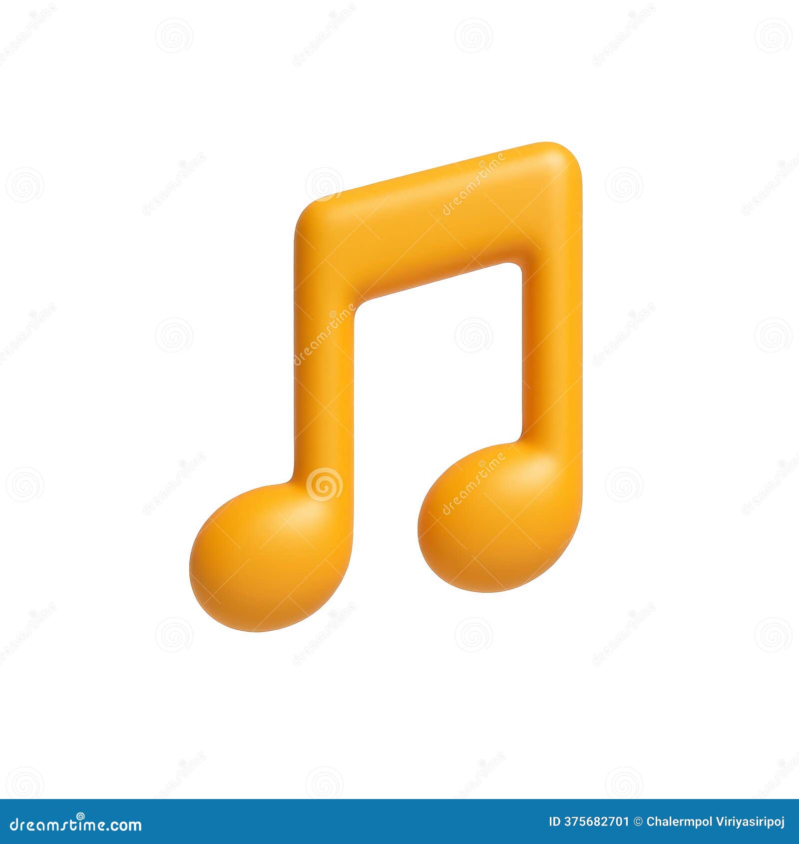 Yellow Musical Notes On Yellow Background. Stock Illustration ...