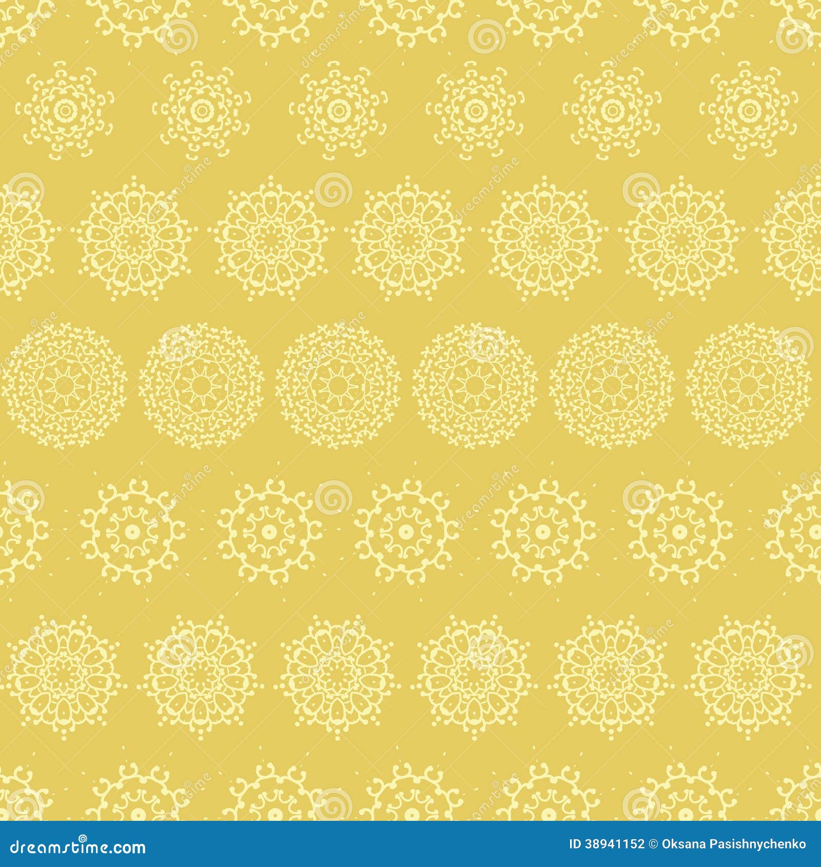 Yellow Mustard Abstract Mandalas Striped Seamless Pattern Background ...