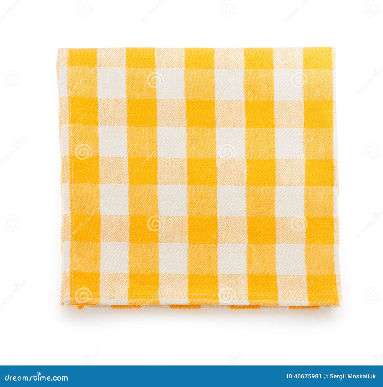 Yellow napkin on white stock image. Image of texture - 40675981