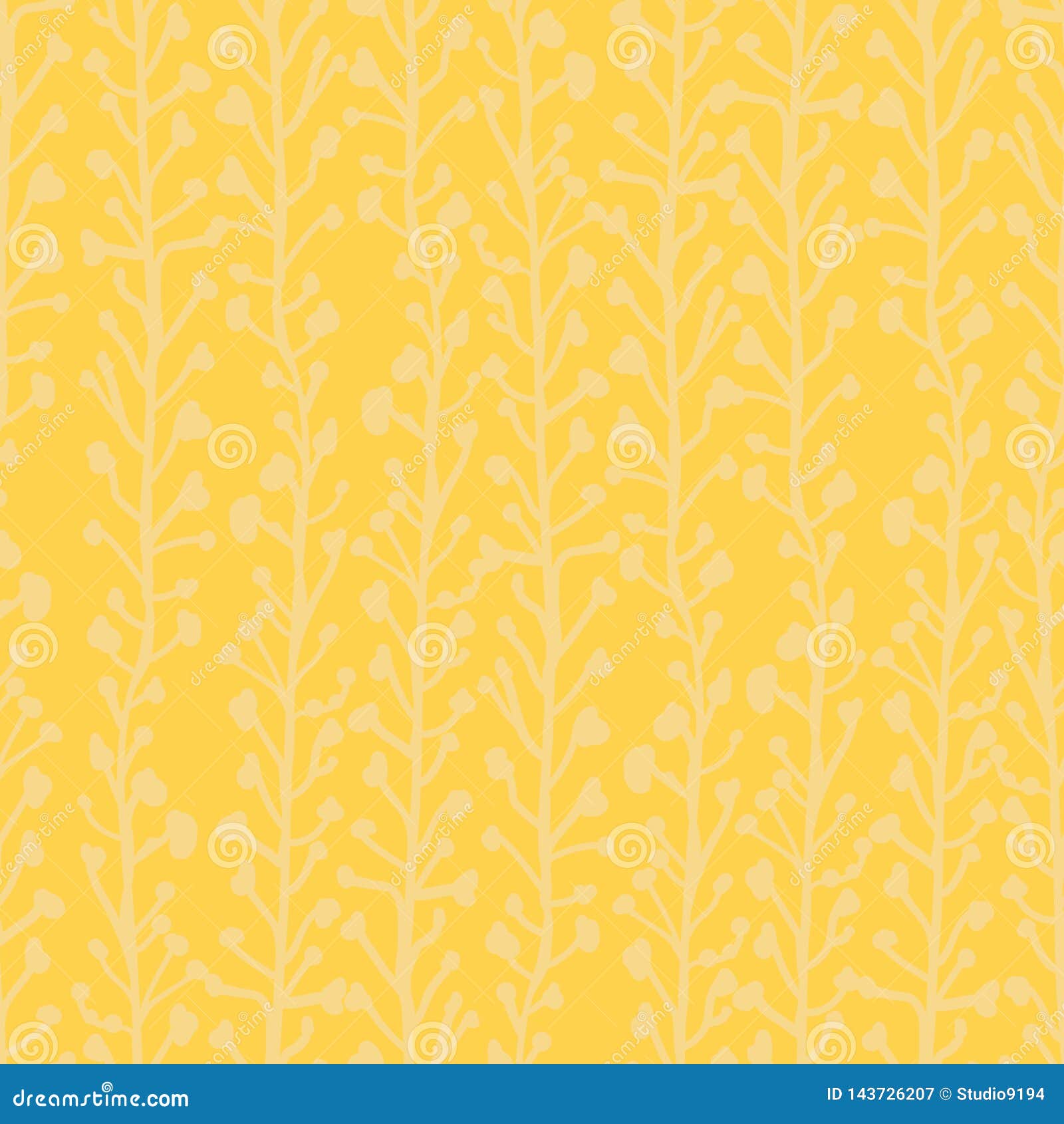 Yellow Nature Texture Background. Seamless Vector Pattern of Abstract ...