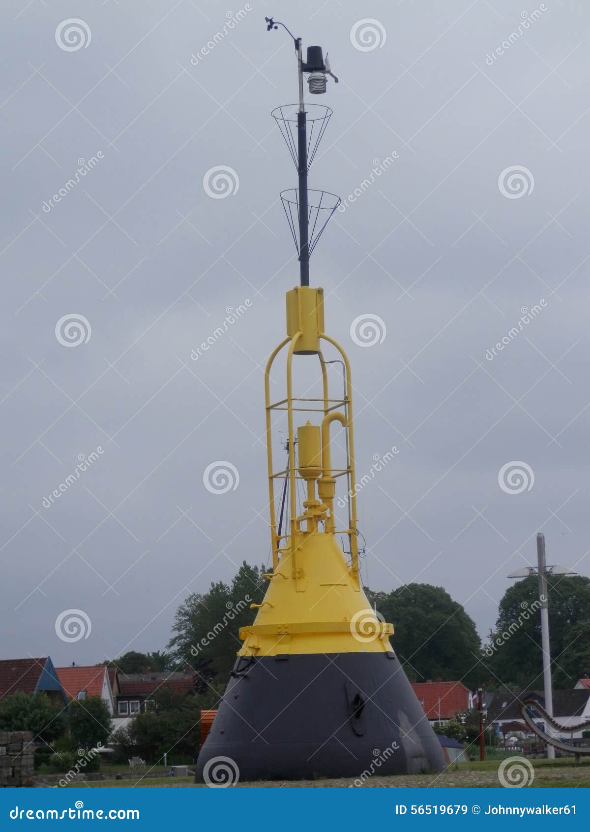 Yellow navigation buoy stock image. Image of waterway - 56519679