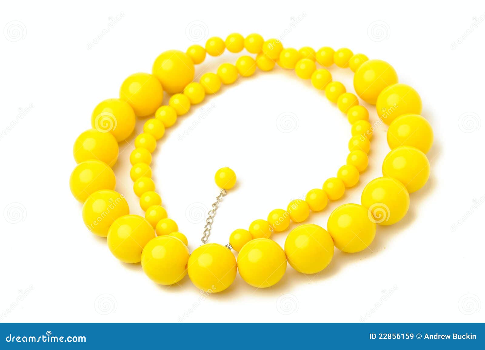 Yellow necklace stock image. Image of beads, accessory - 22856159