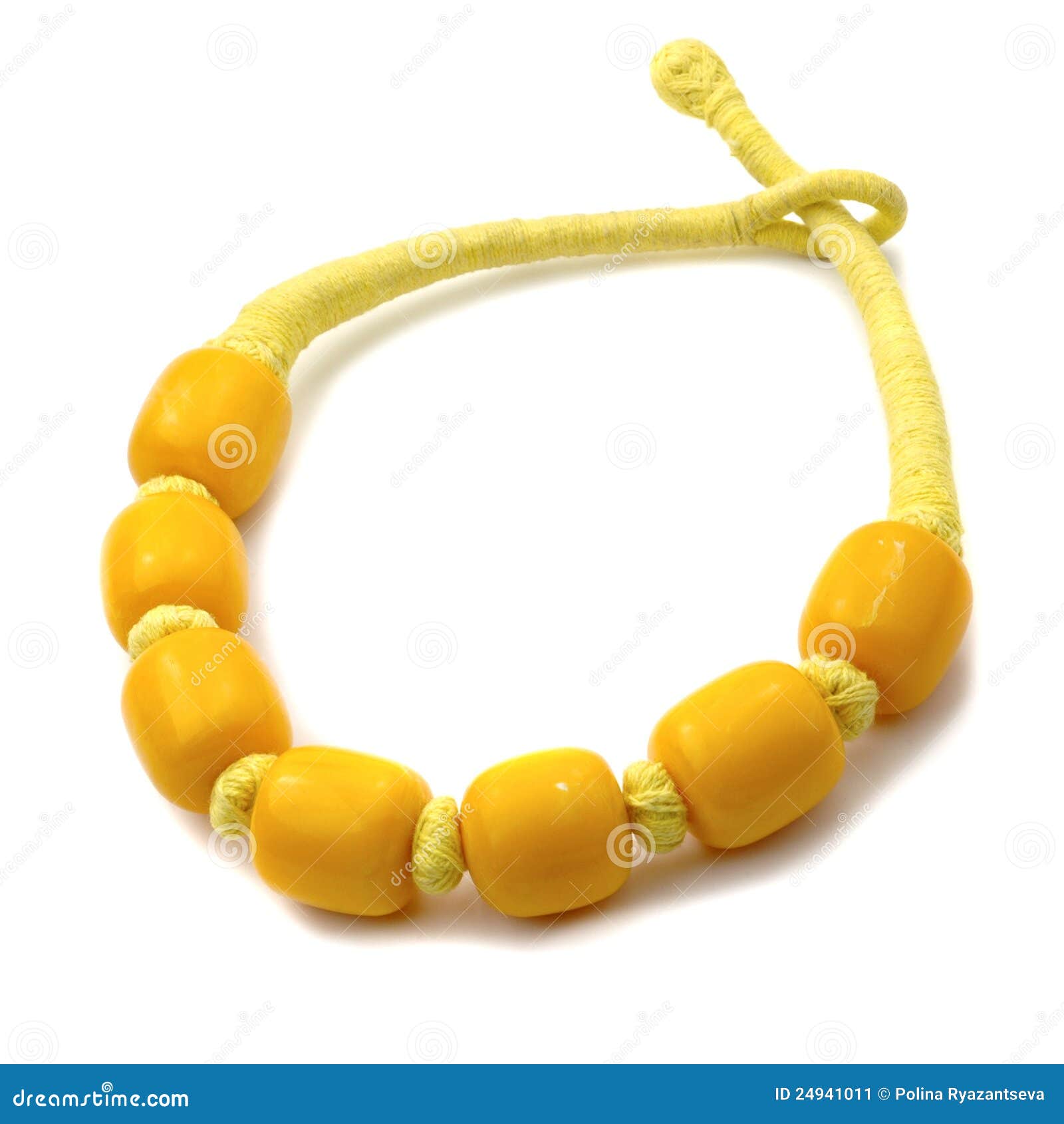 Yellow necklace stock image. Image of shape, decoration - 24941011